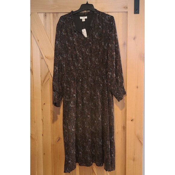 CJ Banks | Dresses | New Cj Banks Long Sleeve Midi Dress Sz 3x Black ...